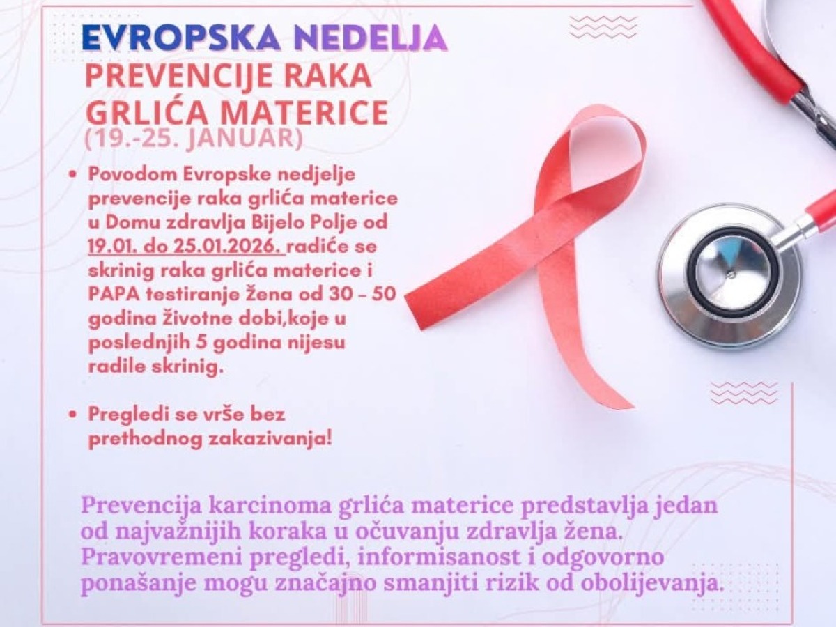 Počelo testiranje na karcinom grlića materice u Domu zdravlja Bijelo ...