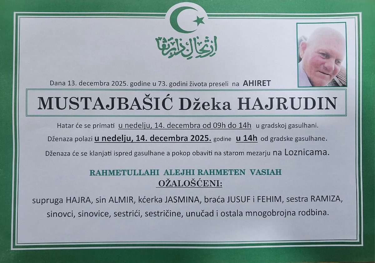 Mustajbašić Hajrudin passed away | Radio Bijelo Polje
