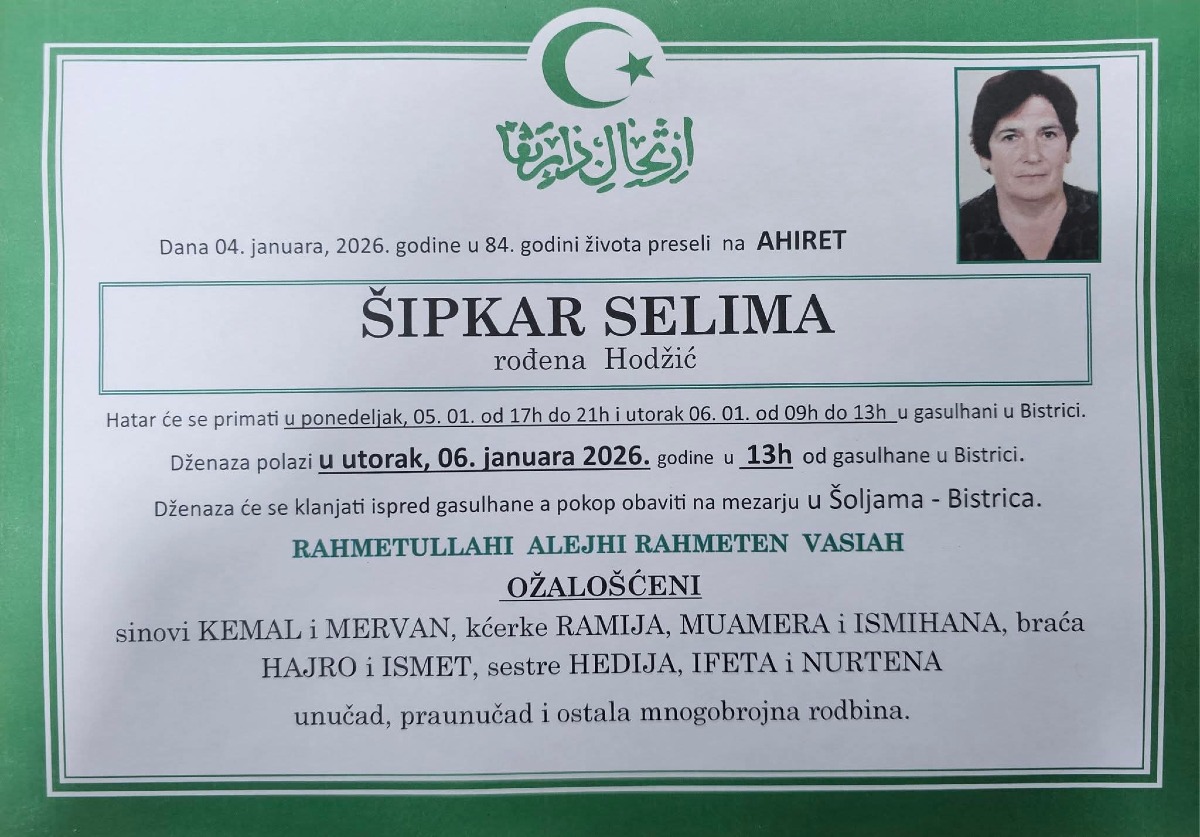 Shipkar Selima passed away | Radio Bijelo Polje